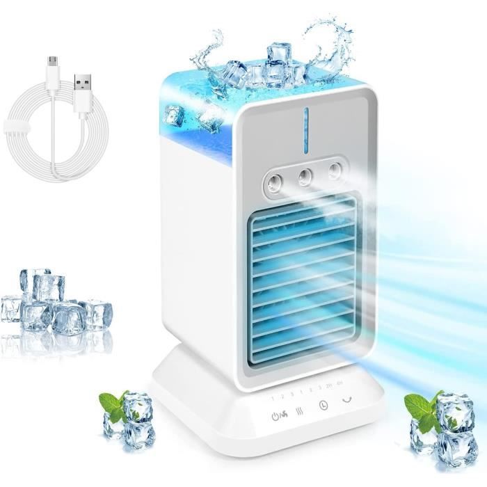 Climatiseur Mobile, Mini Refroidisseur D'Air Evaporatif, 4 En 1 Refroidisseur D'Air, Climatiseur ...