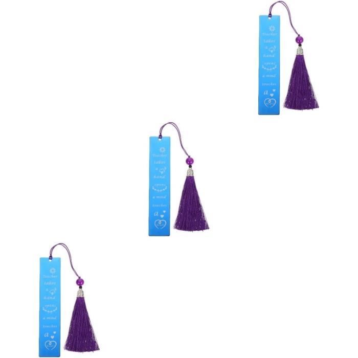 Signets 3 Pièces Marque-Page Violet Cadeau Gland Garniture Cadeaux ...