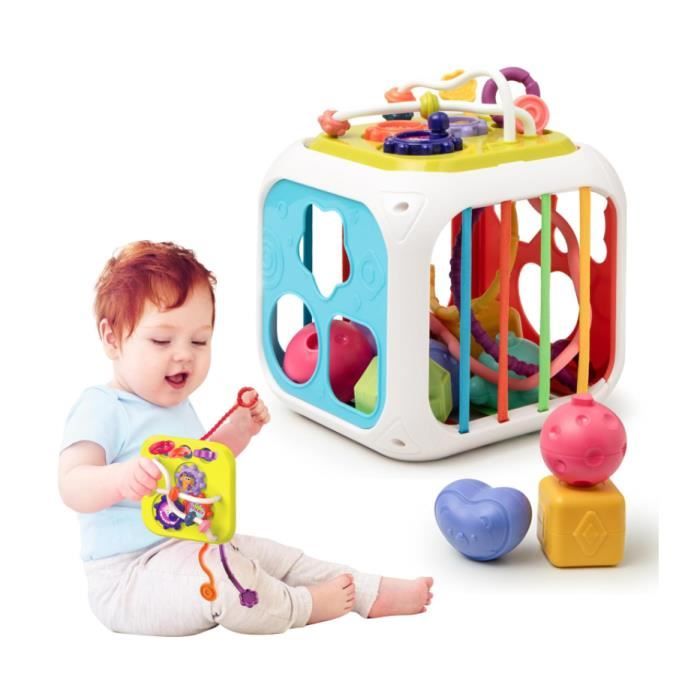 Cube de motricité - Multicolore - 7 en 1 - Développement sensoriel ...