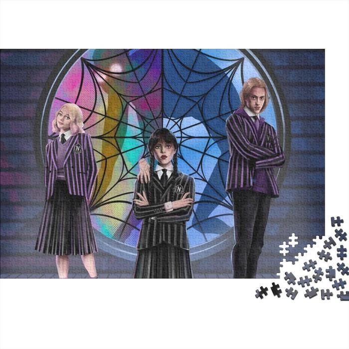 Puzzle 300 pièces pour adultes Mercredi Addams - Jeu créatif en bois ...
