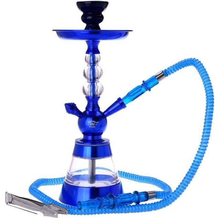 Chicha Tétouan en Aluminium - Narguilé - Hookah - 35 cm - Bleu ...