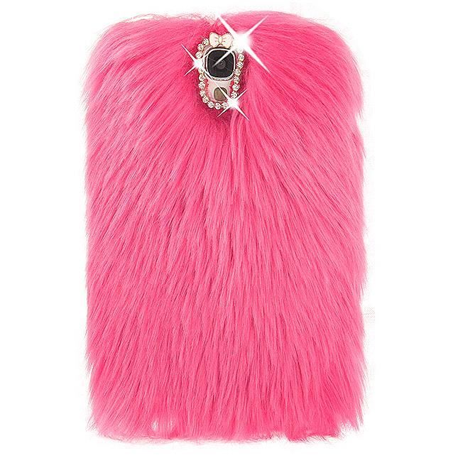 Coque Fausse Fourrure & Strass pour Galaxy S4 - Achat / Vente Coque ...