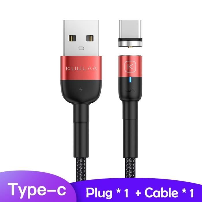 KUULAA magnétique Micro USB Type C câble pour iPhone Xiaomi Android téléphone portable charge ...
