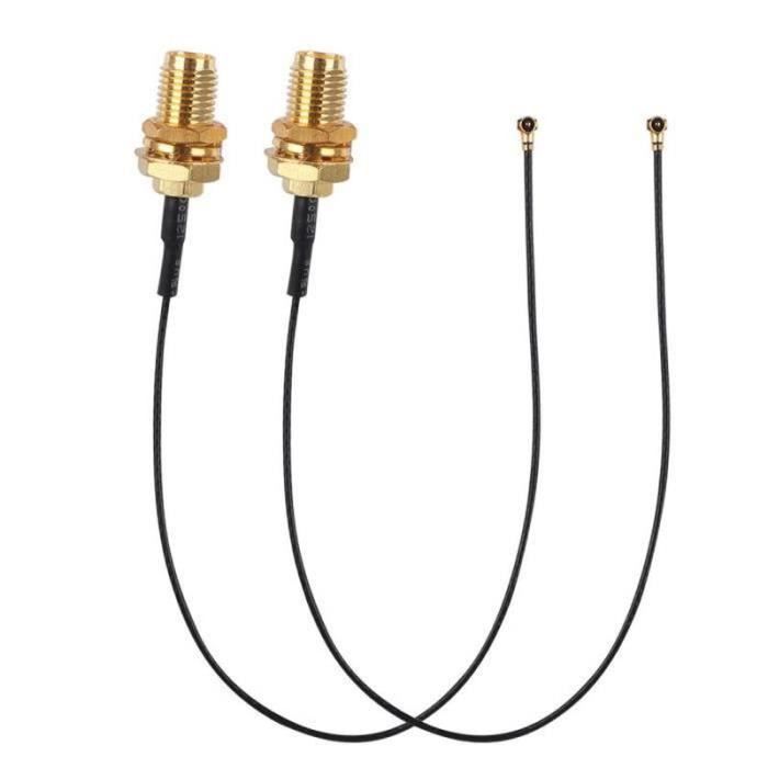 GOTOTOP câble femelle 2PCS RF081 IPEX 4 à la broche interne de filetage externe pour le Module ...