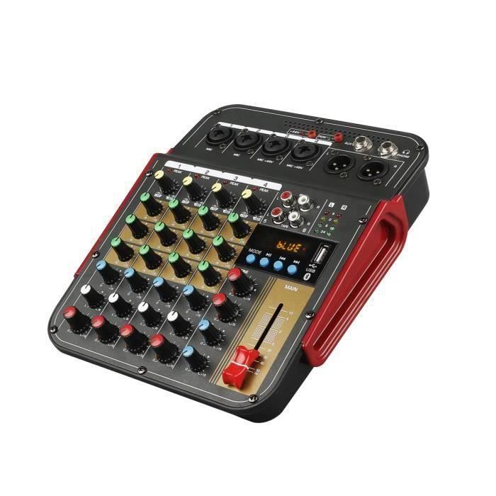 Console de Mixage Audio NuméRique à 4 Canaux avec Alimentation FantôMe ...