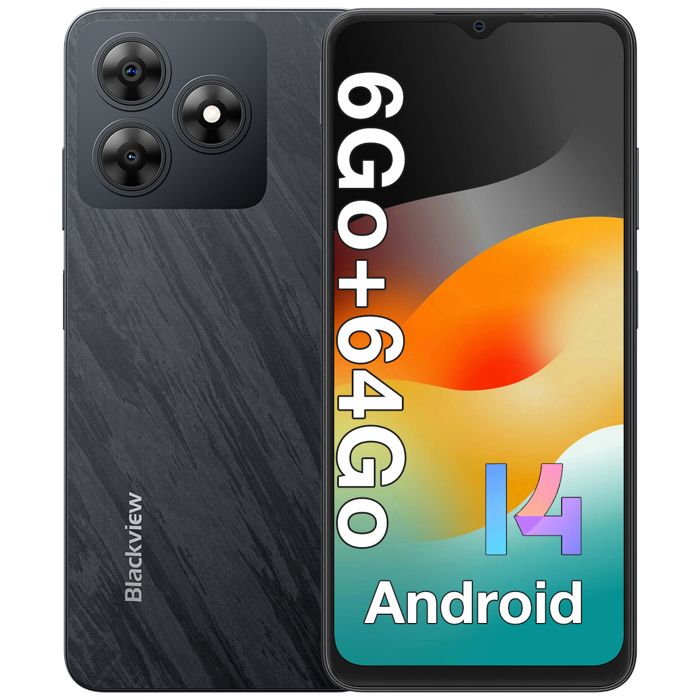 BLACKVIEW WAVE 8C Smartphone 6.56" 6Go + 64 Go 4700mAh Android 14 13MP ...