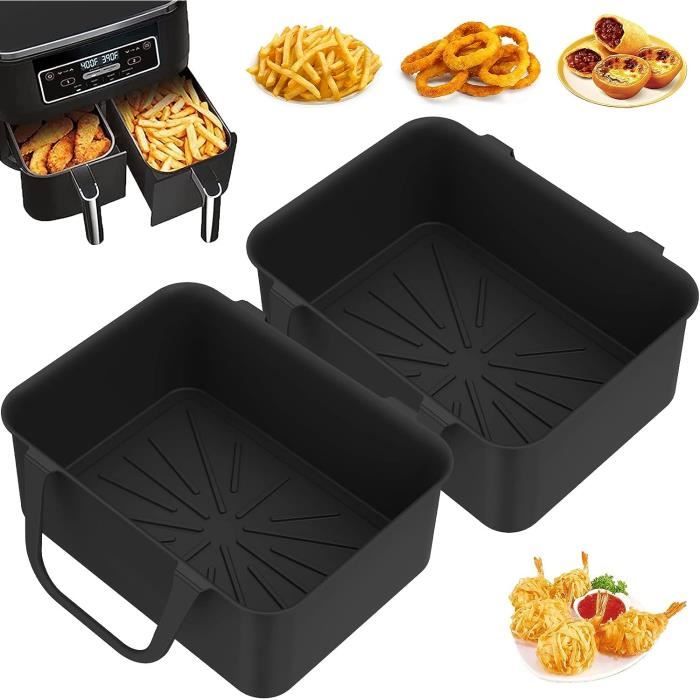 2Pcs Friteuse À Air Friteuse En Silicone Avec Poignée Étendue Friteuse ...