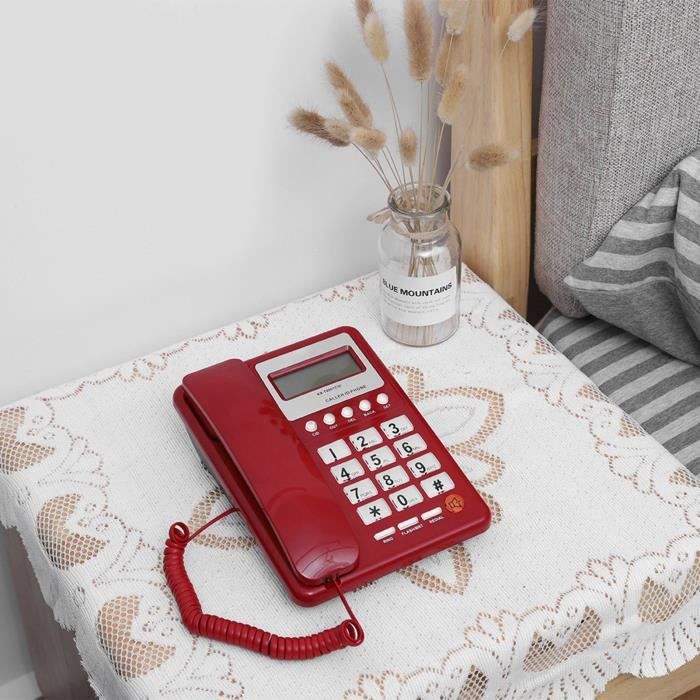 Téléphone Fixe Filaire Bureau, Affichage Id Appelant, Dual Mode, Fonction Flash-DIL7751307094546 ...
