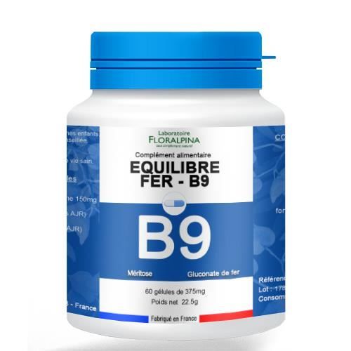 Equilibre fer/B9 - 60 gélules - Cdiscount Sport
