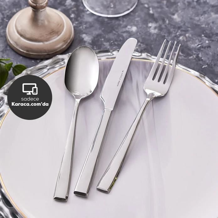 Karaca Linus 84 Pcs Couverts pour 12 Personnes Elegance Boxed ...