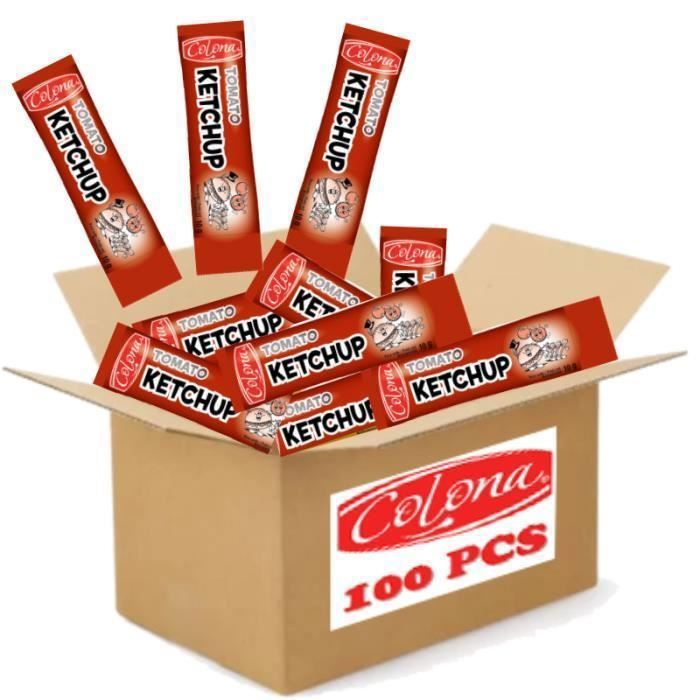 COLONA | 100 sticks de sauce KETCHUP 10 ml - Cdiscount Au quotidien