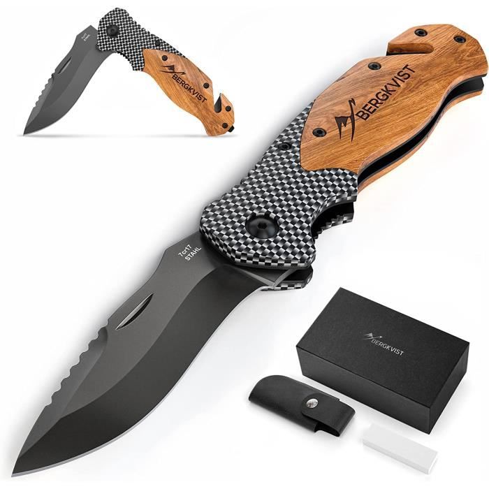 BERGKVIST Couteau Pliant K20 Couteau Tranchant I Couteau de Poche ...