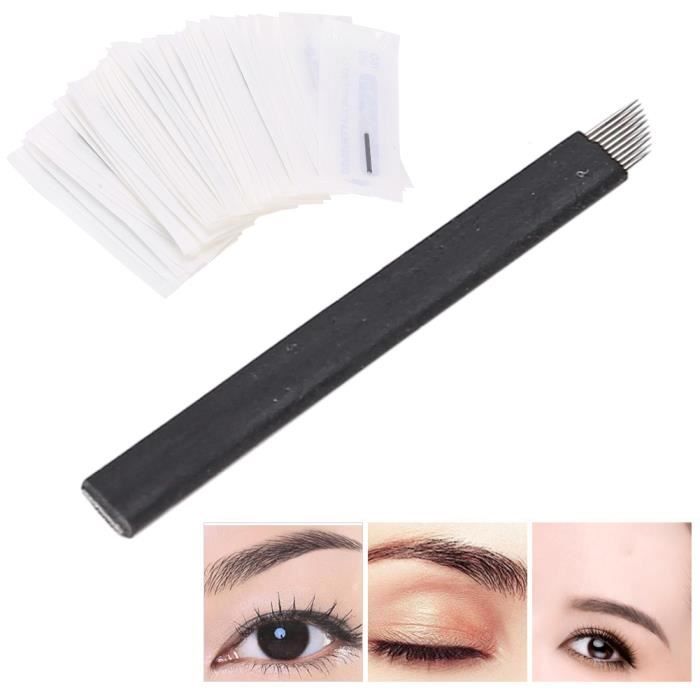 SURENHAP Aiguille de Microblading 50pcs 0,18 mm aiguilles de ...