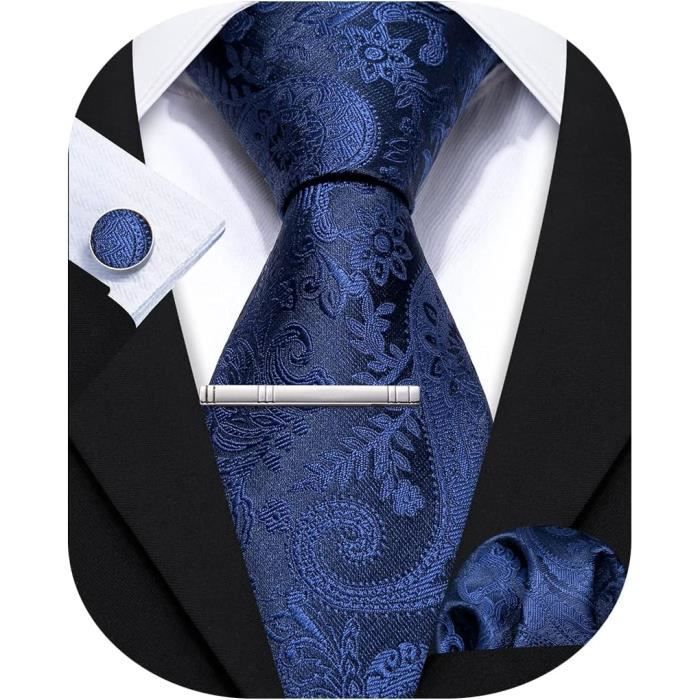 Barry.Wang Ensemble De Cravate Pour Homme - Boutons De Manchette Carrés ...