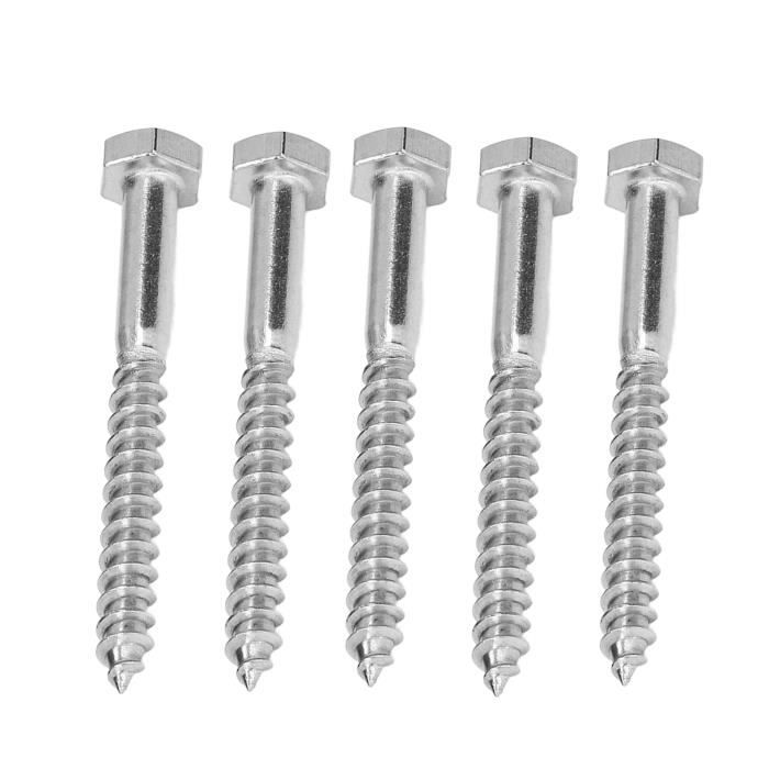 Vis tire-fond hexagonales (M6*60MM)25 Pièces Vis Autotaraudeuses En Acier Inoxydable Vis à Tête ...