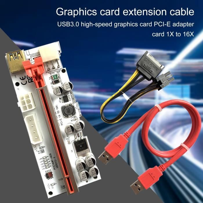 CABLE - CONNECTIQUE POUR PERIPHERIQUE Carte Riser USB 3.0 haute vitesse ...