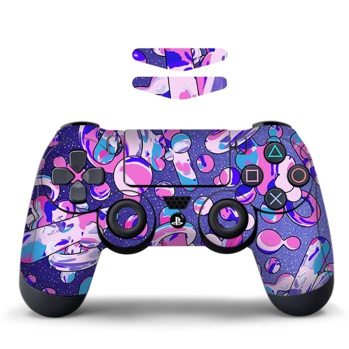 Rouge et bleu-Autocollant De Protection Pour Manette Ps4, Pour ...