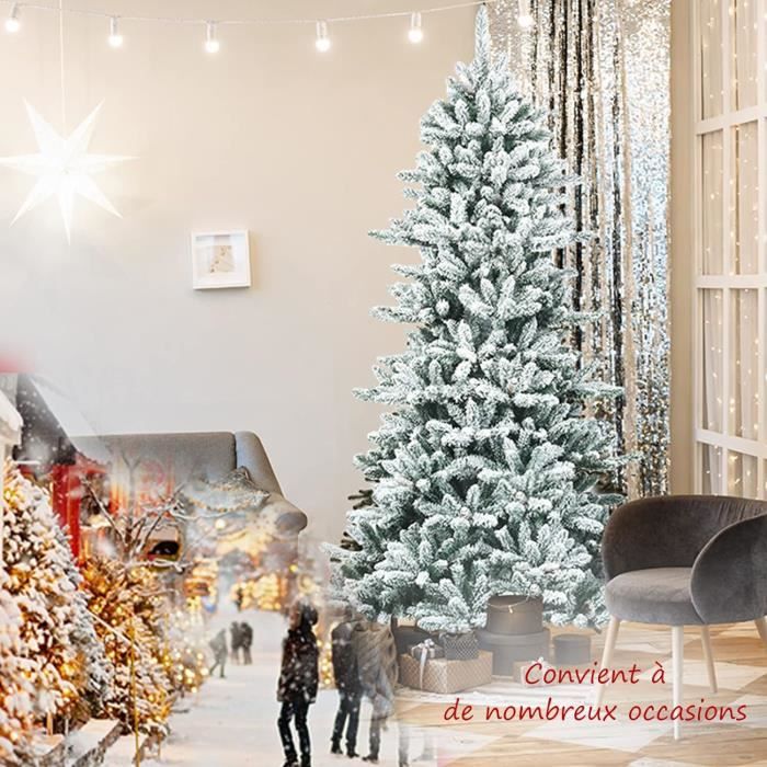 RELAX4LIFE Sapin de Noël Automatique 210 CM avec Flocons de Neige et ...