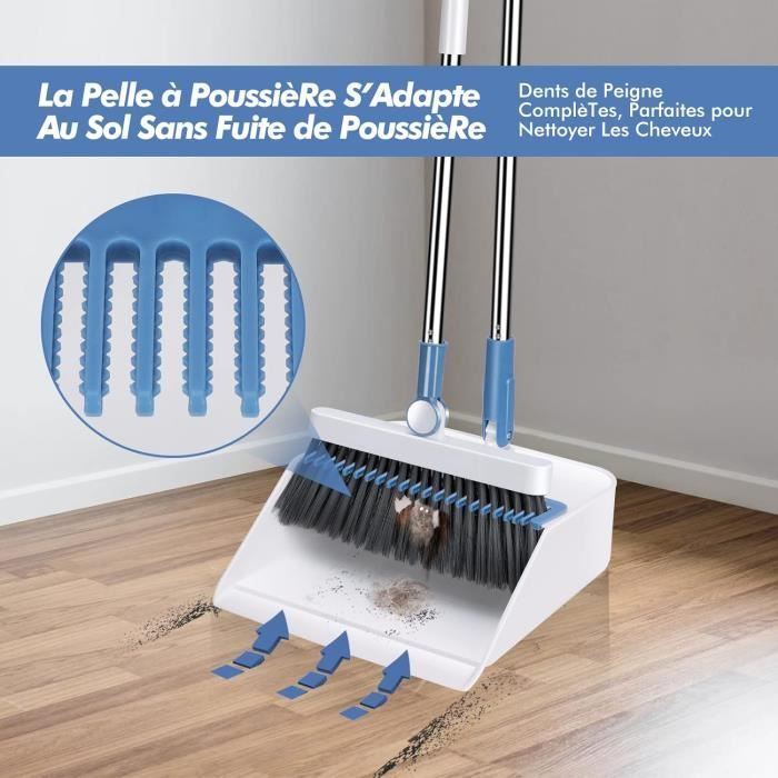 Kit Balai Et Pelle Balayette, Balai Long Manche Et Pelle À Poussière ...