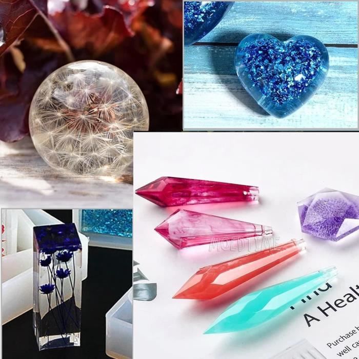 13 Pièces Moule Silicone Resine Epoxy, Moule Resine Epoxy,Cercles ...