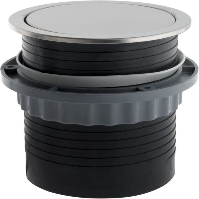 Bloc Multiprise Encastrable Compact 4 Prises 16A 2P+T - Finition Inox ...