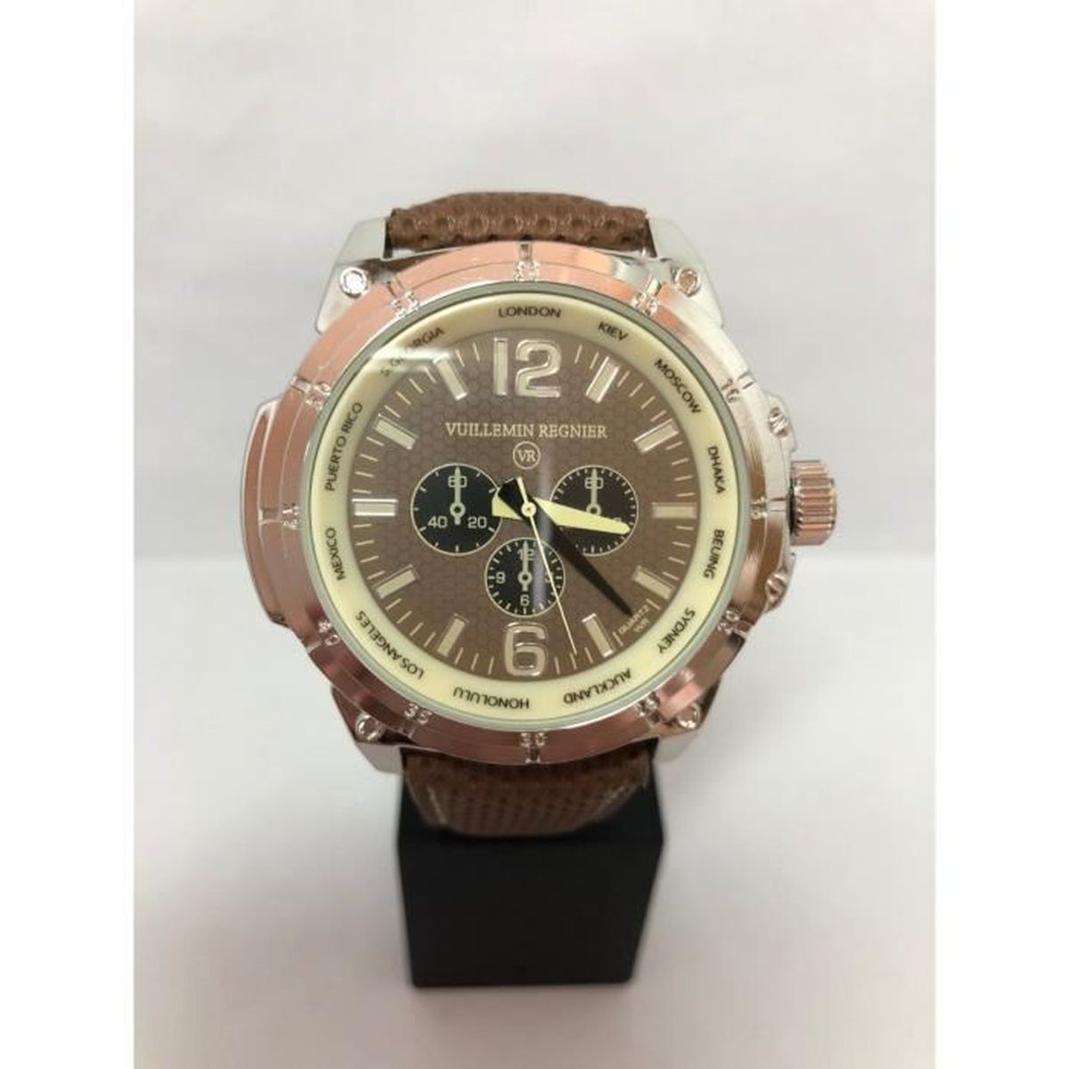 Montre pour Homme Marron avec 3 cadrans 24 cm Atlas For Men Watch ...