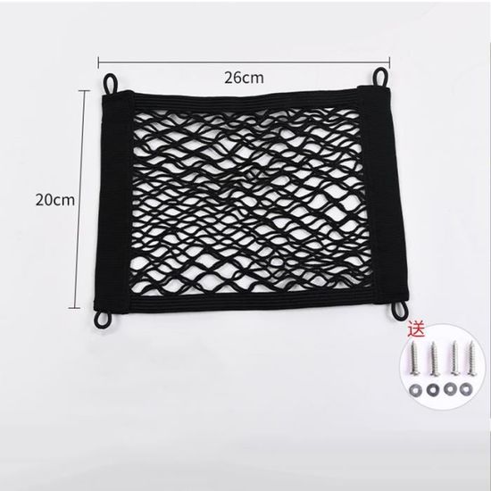 Sac-filet de coffre - Universel - 26x20 cm - Noir - Pour moto et vélo ...