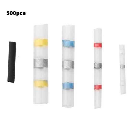 Kit de connecteurs de fil à souder, connecteur de borne de fil à manchon à souder 500PCS ...