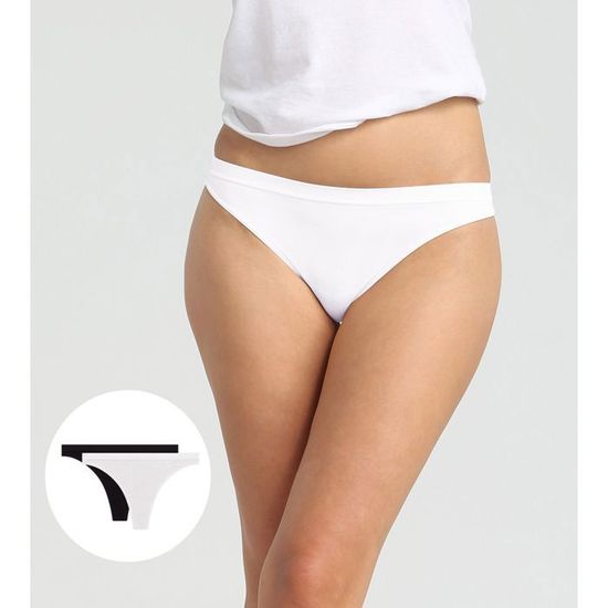 Dim, Lot de 2 Strings Lt noir/blanc - Cdiscount Prêt-à-Porter