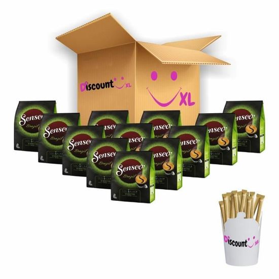 Café Senseo Brazil 12 paquets de 32 dosettes + 25 Sticks de sucre ...