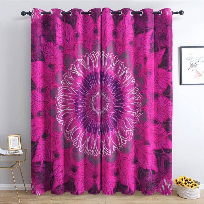 Rideau Occultant Mandala, Rideau Isolant Thermique Pour Salon Chambre ...