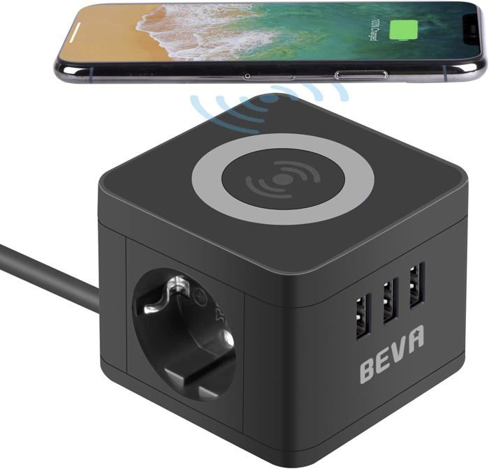 Cube Multiprise Usb 2 Prises Avec 3 Usb 5V/2.4A Multiprise Electrique ...