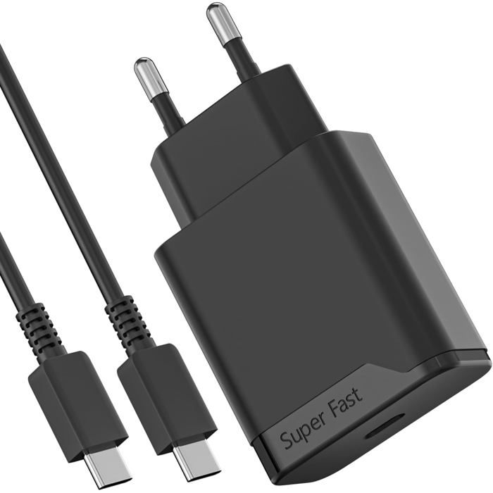 25W Chargeur Rapide Compatible Avec Samsung Galaxy S24 Fe S23 S22 S21 ...