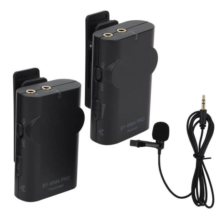 Alomejor Microphone avec émetteur et récepteur BOYA WM4 PRO Système de Microphone Sans Fil ...