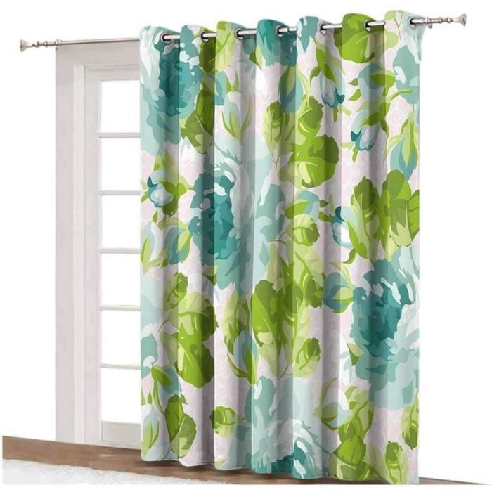 Rideau 1 panneau 140X160Cm de style shabby chic avec motifs de roses ...