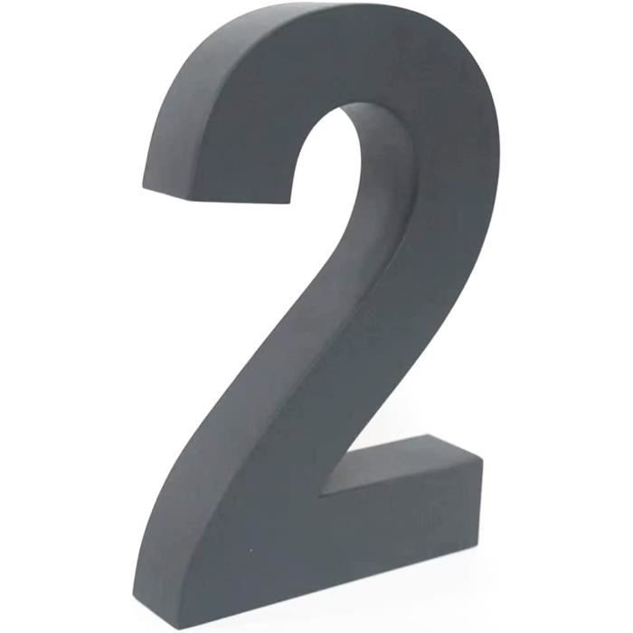 Numéro de maison 3D en acier anthracite - Numéro de maison avec ...