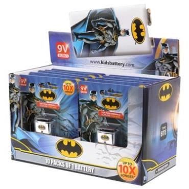 Display Piles Batman 9V/6LR61 - 10 paquets de 1 pile - Cdiscount Jeux ...