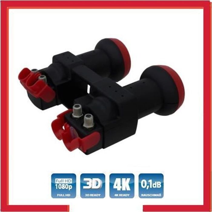 LNB MonoBloc Twin Multi degré 2 sorties ,0.1dB, réglable de 0 à 37 mm ...