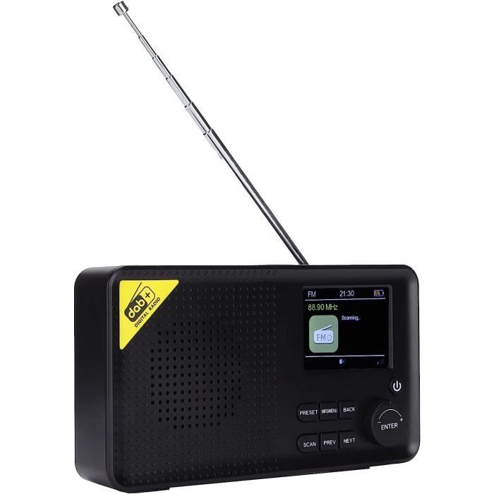 Radio Numérique - Dab-Pc2 - Portable Avec Antenne - Écran Lcd 2,4 ...