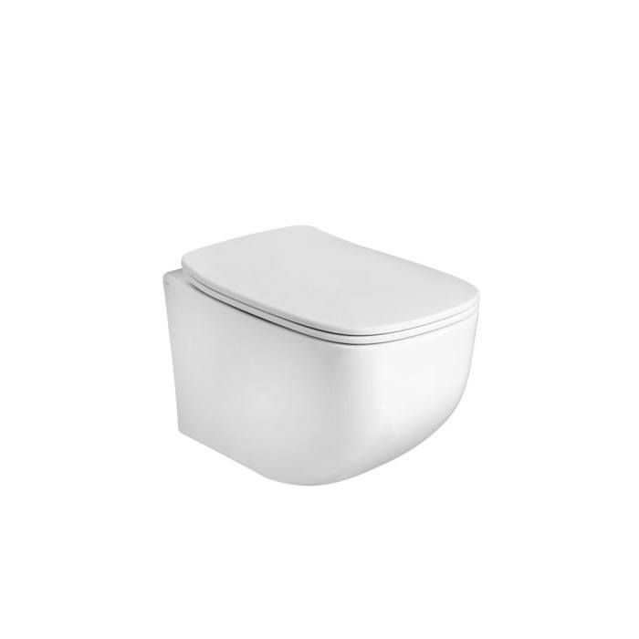 CUVETTE DE TOILETTE EN CÉRAMIQUE BLANCHE MATE SANS REBORD| MOZART ...