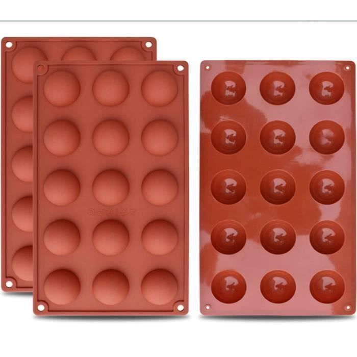 Petit Moule En Silicone Semi-sphérique De 15 Cavités, 3 Moules De ...