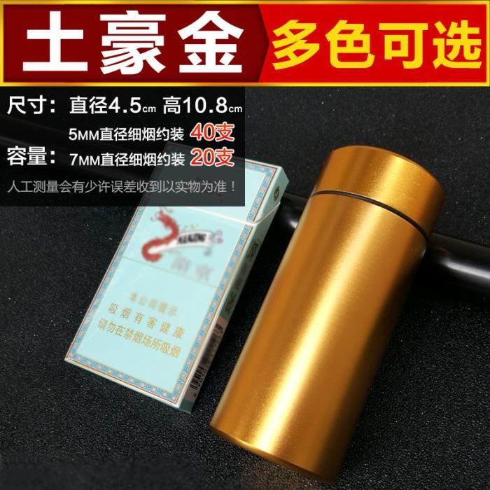 Étui à Cigarettes et cigares en métal boîte ménagère de grande capacité ...