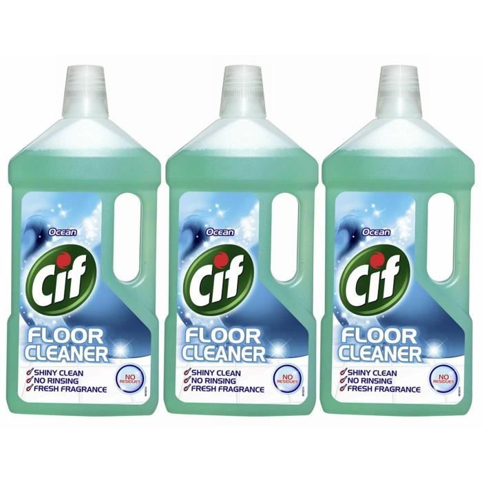 Cif No Residues Floor Cleaner Ocean 3 Pack of 950ml - Cdiscount Au ...