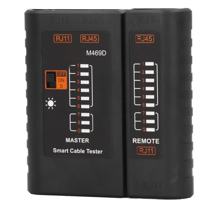 Testeur de câble réseau - EJ.LIFE - Modèle portable - Détection précise ...
