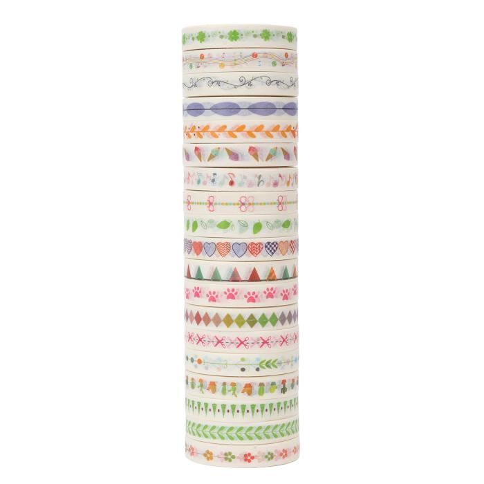 Ruban de masquage Washi Washi Ruban Adhésif, 19 Pcs Washi Masking Tape ... Ruban de masquage Washi Washi Ruban Adhésif, 19 Pcs Washi Masking Tape ...