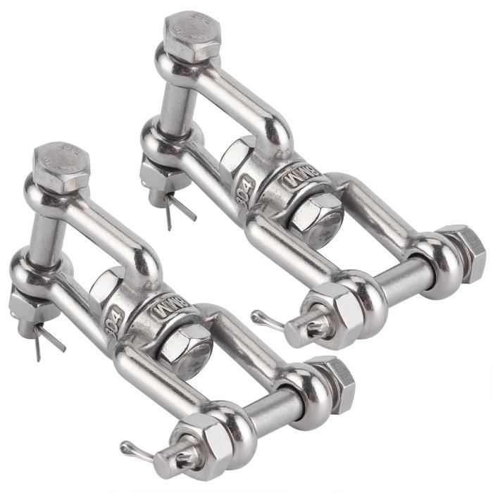 JIN-2pcs ancrage pivotant manille 304 connecteur à anneau rotatif en ...