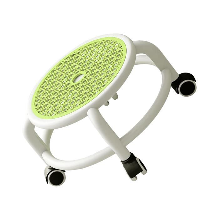 Tabouret bas roulant - HURRISE - Vert - Confortable - Roues ...