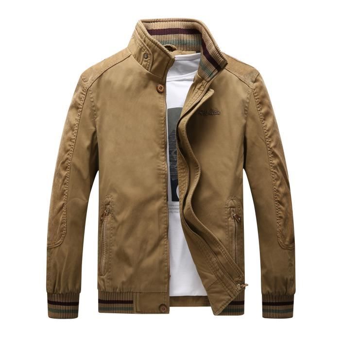 Veste Homme a la mode en col standup Veste Hommes VêTement Masculin ...