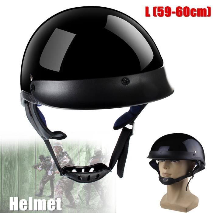 NEUFU Casque de Moto Demi-Casque DOT Ouvert Visage Chopper Cruiser Vélo ...