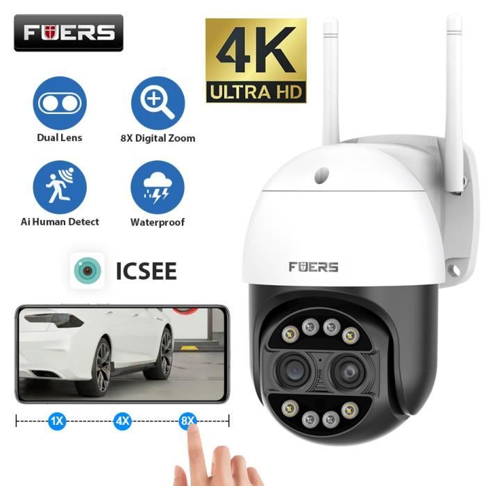 Caméra de surveillance - RUMOCOVO - PTZ IP WIFI - 8MP 4K - Vision ...